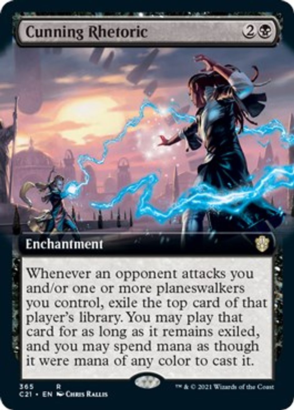 Cunning Rhetoric (Extended Art) - Commander 2021 - Magic: The Gathering