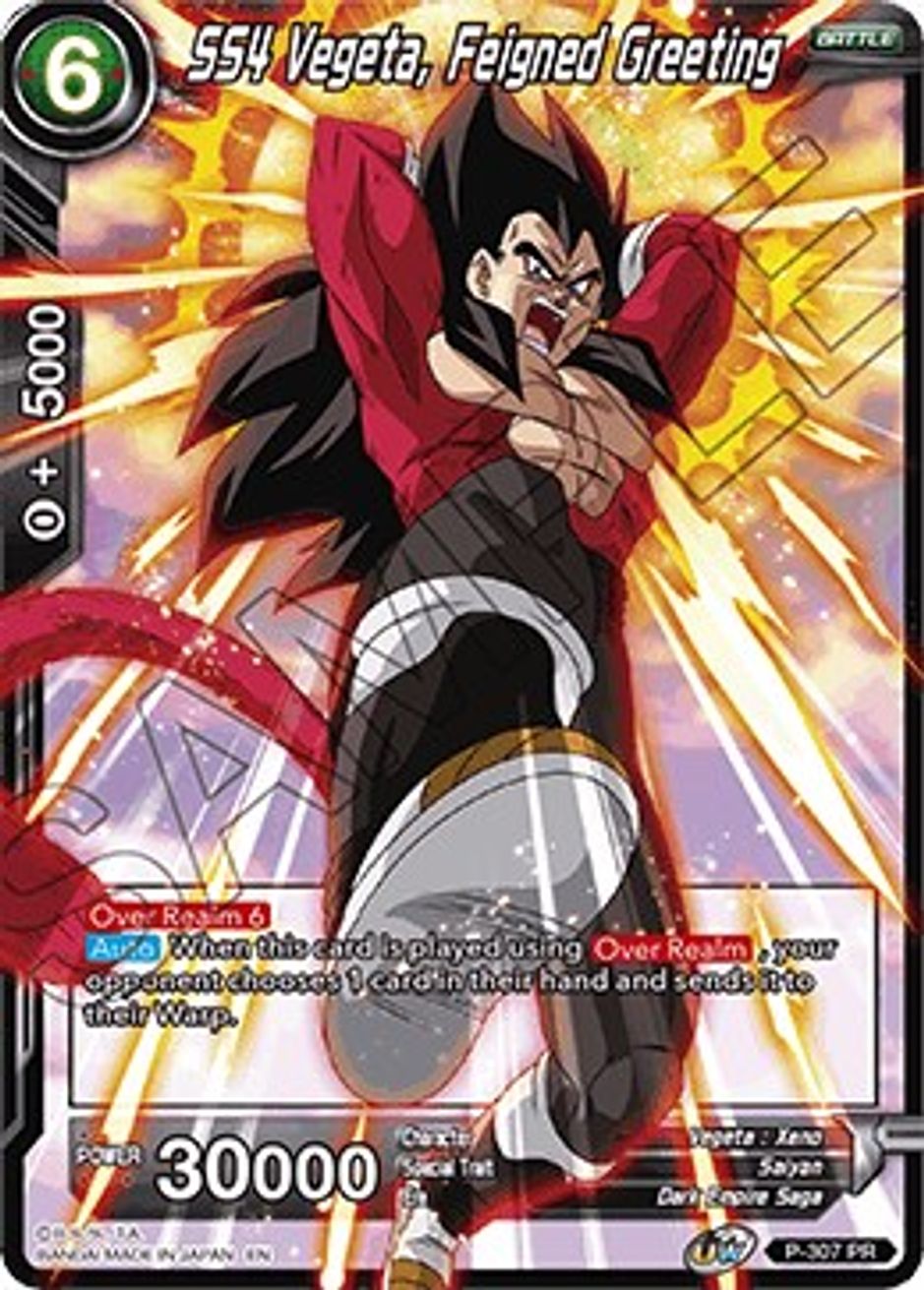 SS4 Vegeta, Feigned Greeting - Promotion Cards - Dragon Ball Super: Masters