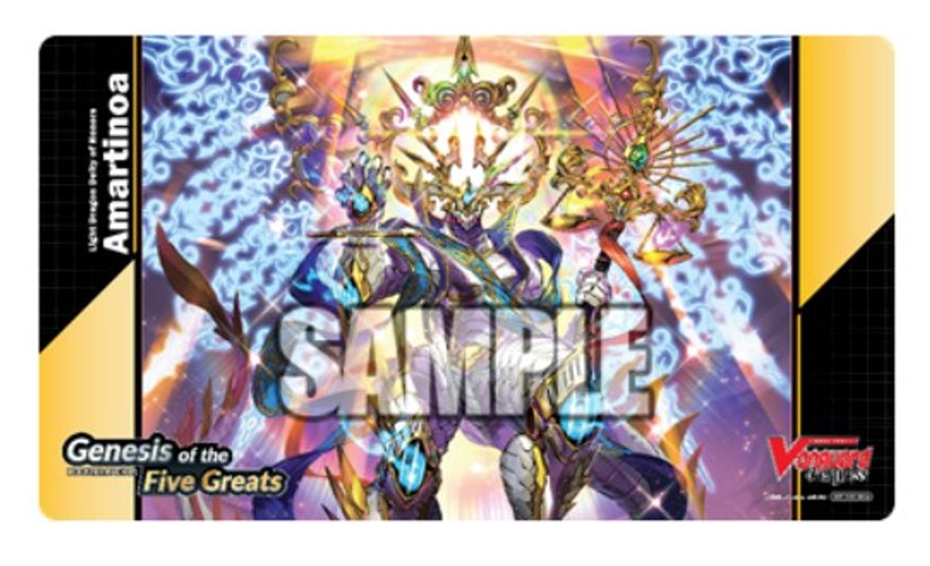 Cardfight!! Vanguard overDress Preorder Playmat: Genesis of the Five Greats - Light Dragon Deity ...