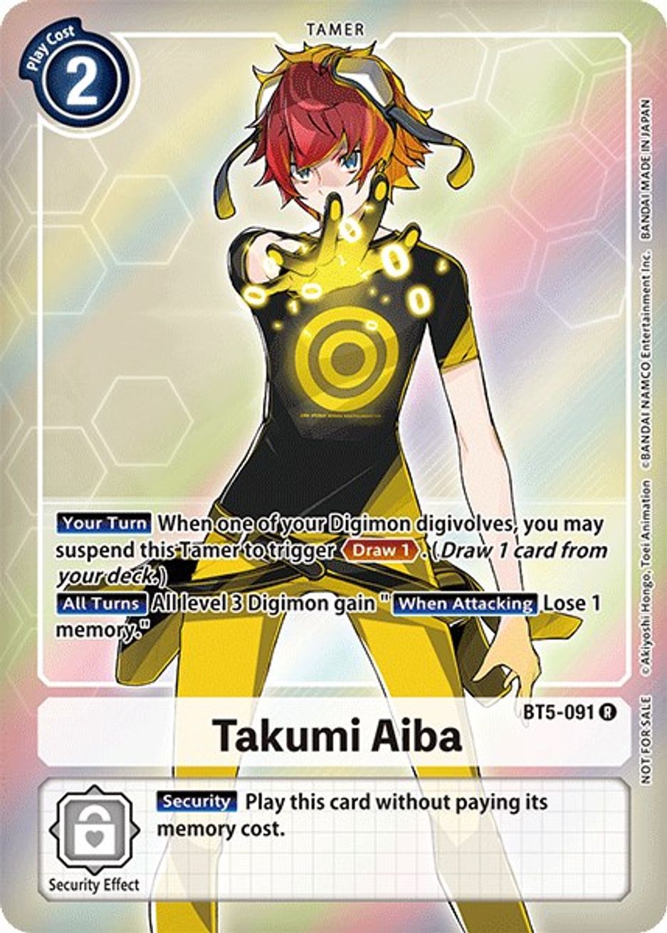 Takumi Aiba (Box Topper) - Battle of Omni - Digimon Card Game