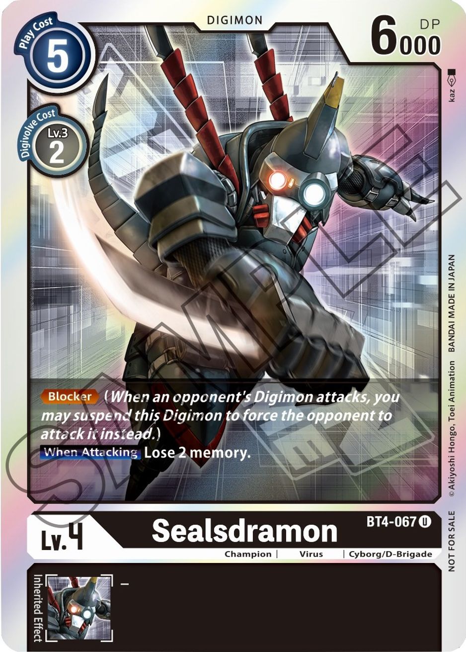 Sealsdramon - BT4-067 (Event Pack 1) - Great Legend - Digimon Card Game
