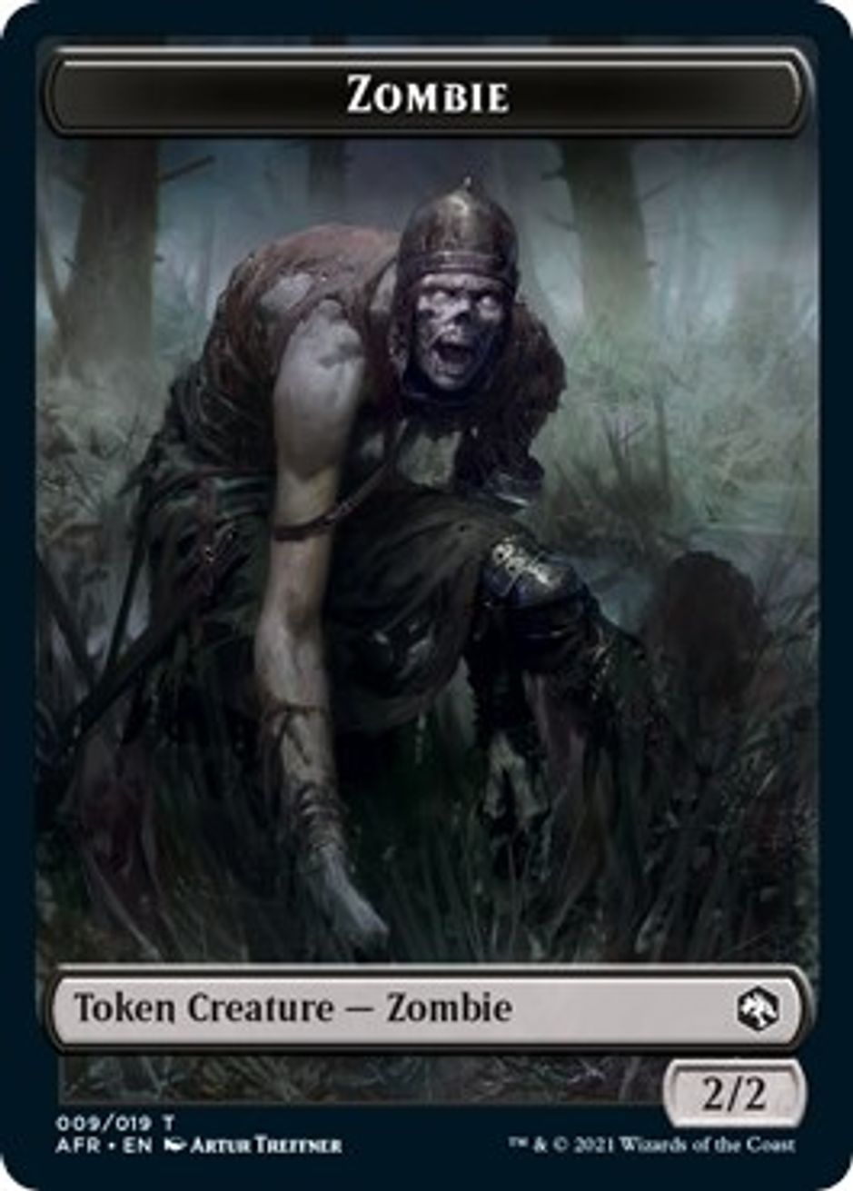 Zombie Token - Adventures in the Forgotten Realms - Magic: The Gathering