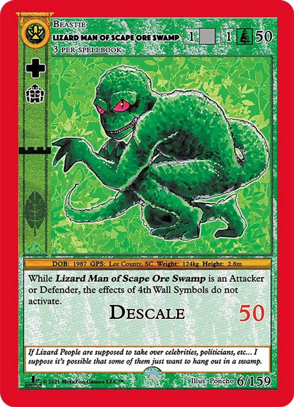 Lizard Man Of Scape Ore Swamp - Cryptid Nation: First Edition - MetaZoo