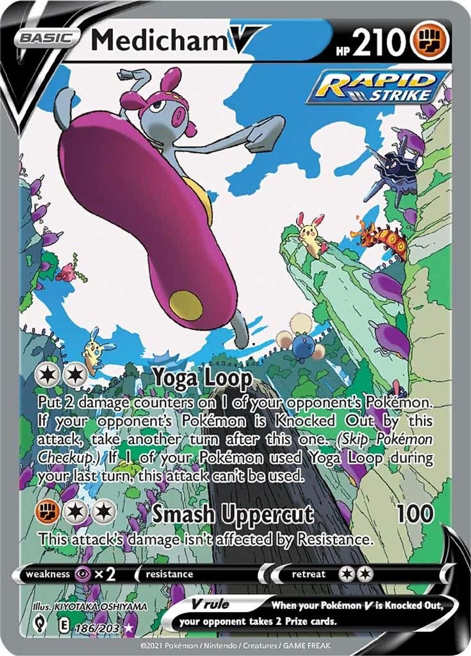 Medicham V (Alternate Full Art) - SWSH07: Evolving Skies - Pokemon