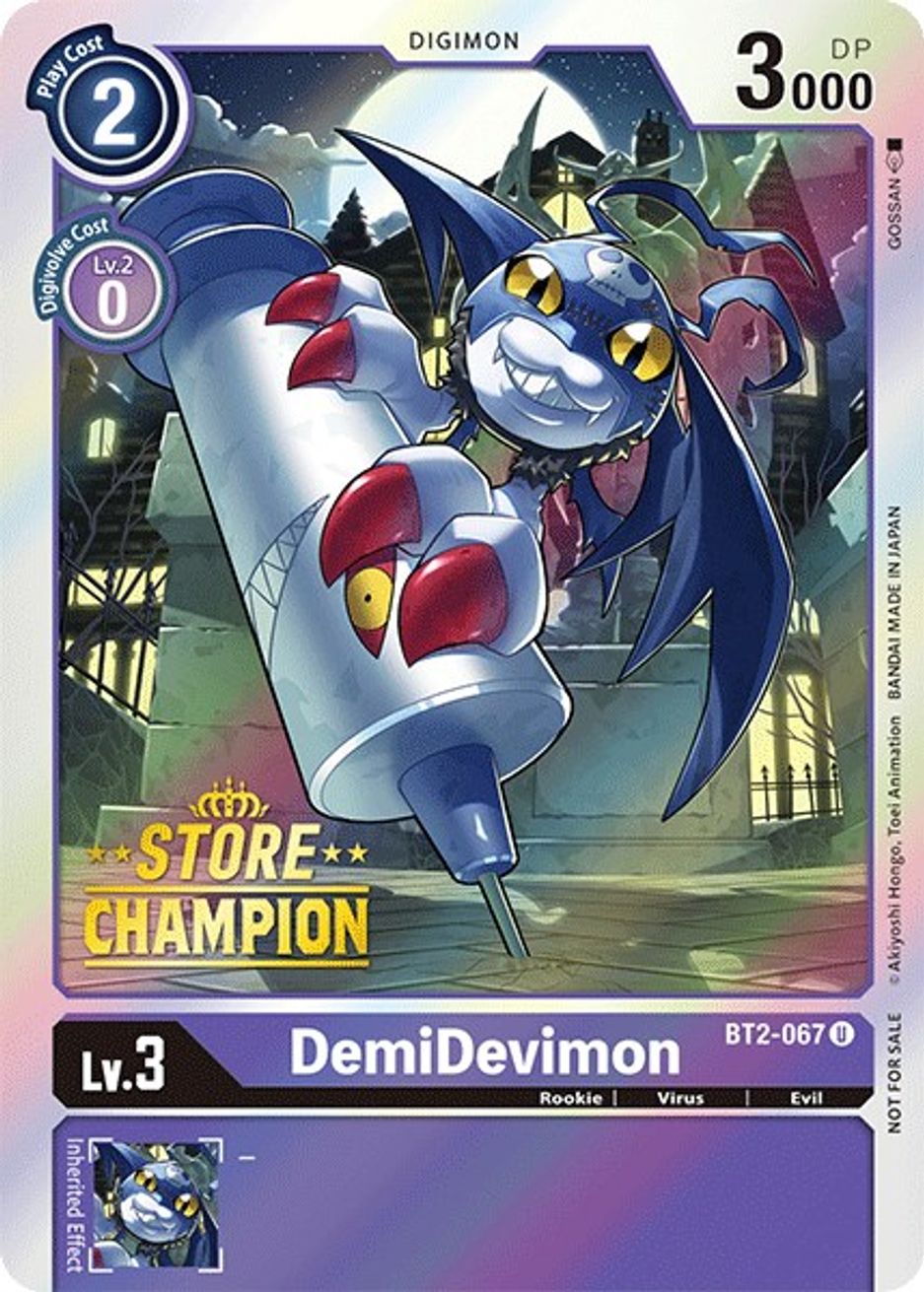 DemiDevimon - BT2-067 (Store Champion) - Release Special Booster ...