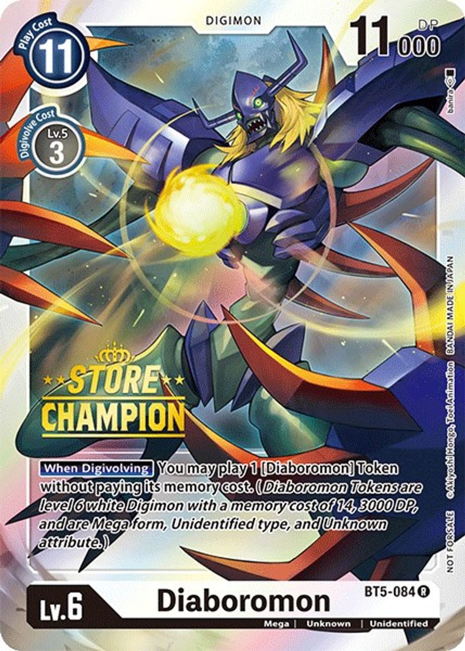 Diaboromon - BT5-084 (Store Champion) - Battle of Omni - Digimon Card Game