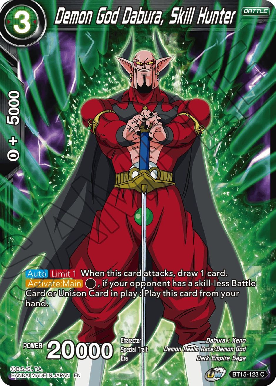 Demon God Dabura, Skill Hunter - Saiyan Showdown - Dragon Ball Super ...