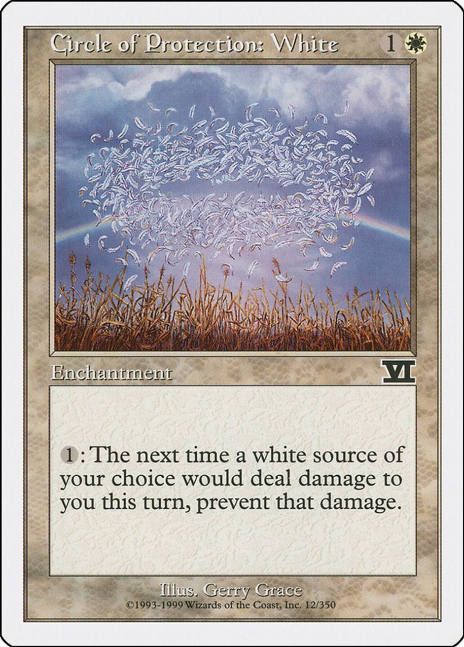 Circle of Protection: White - Classic Sixth Edition - Magic: The Gathering
