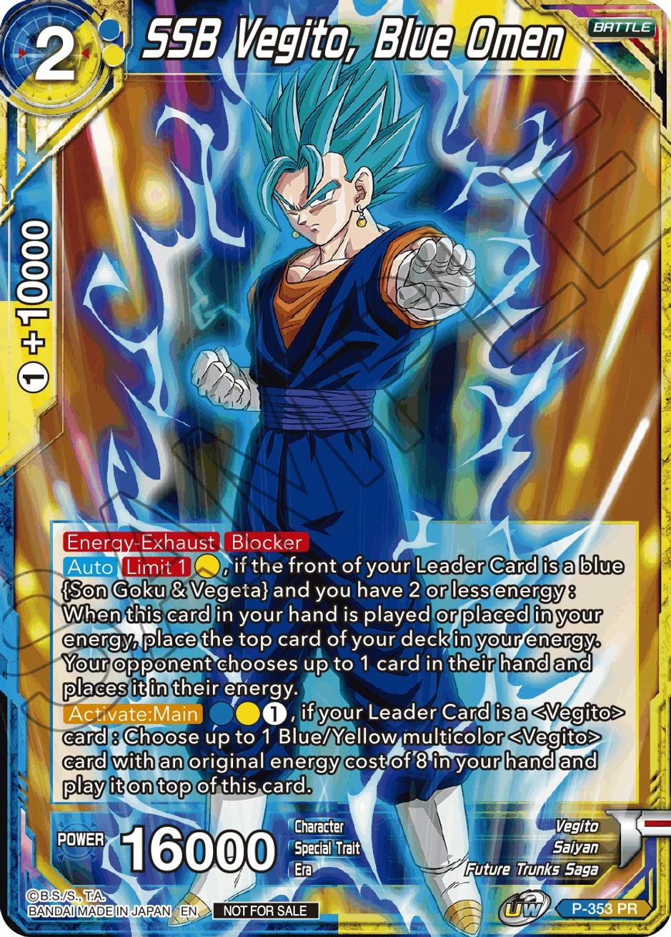 SSB Vegito, Blue Omen - Tournament Promotion Cards - Dragon Ball Super CCG