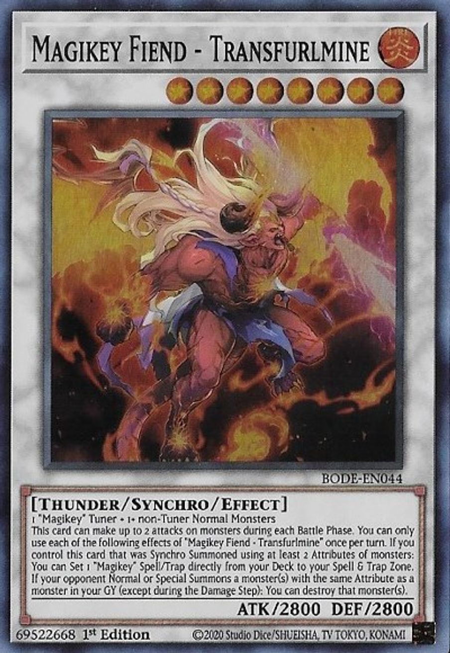 Magikey Fiend - Transfurlmine - Burst of Destiny - YuGiOh