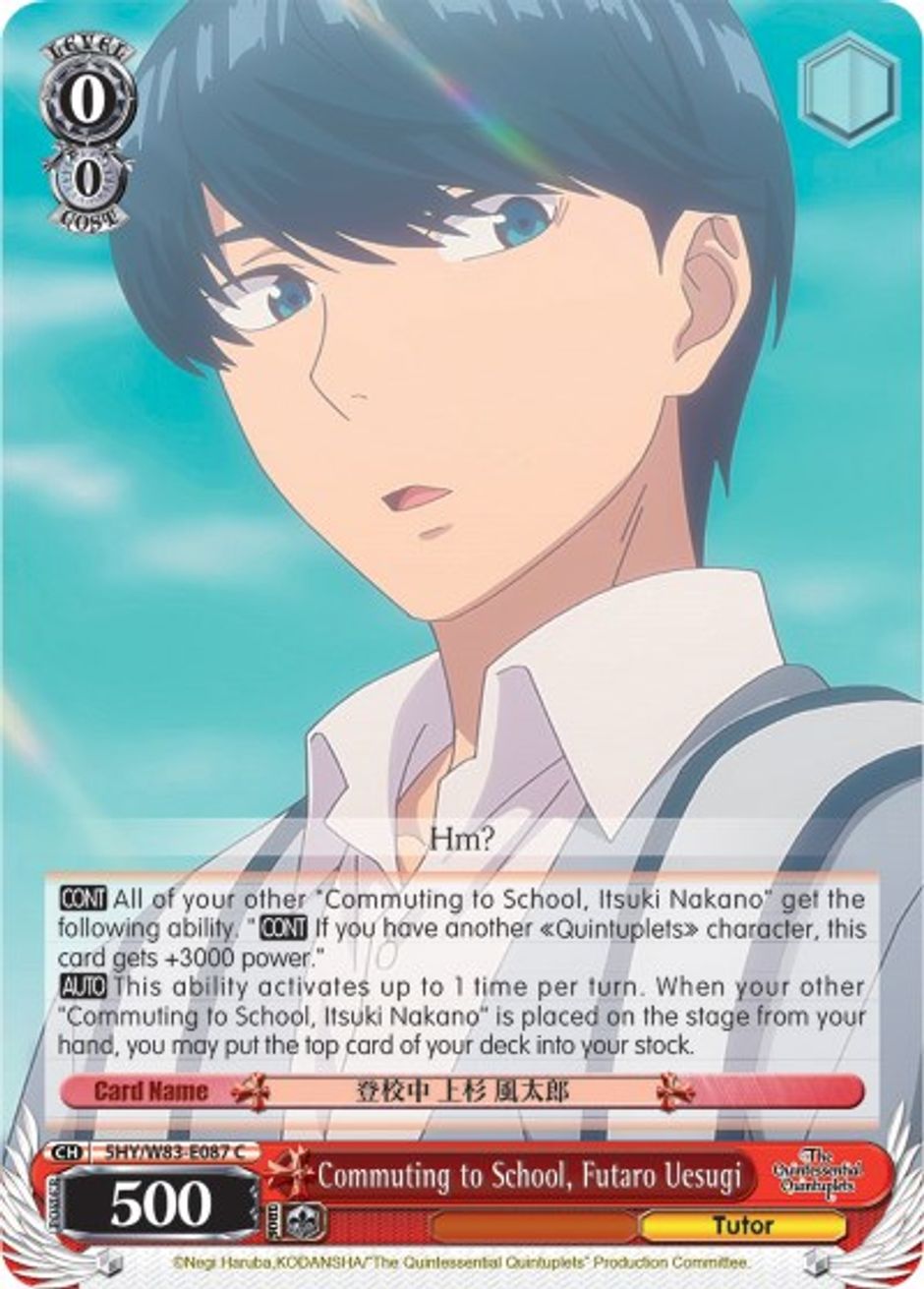 Commuting to School, Futaro Uesugi - The Quintessential Quintuplets ...