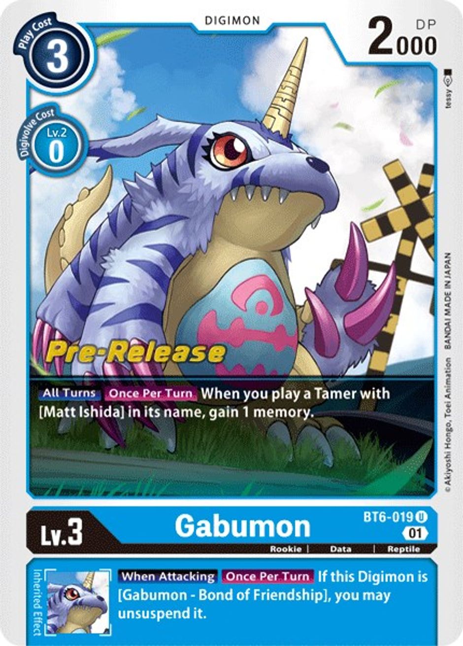 Gabumon - Double Diamond Pre-Release Cards - Digimon Card Game