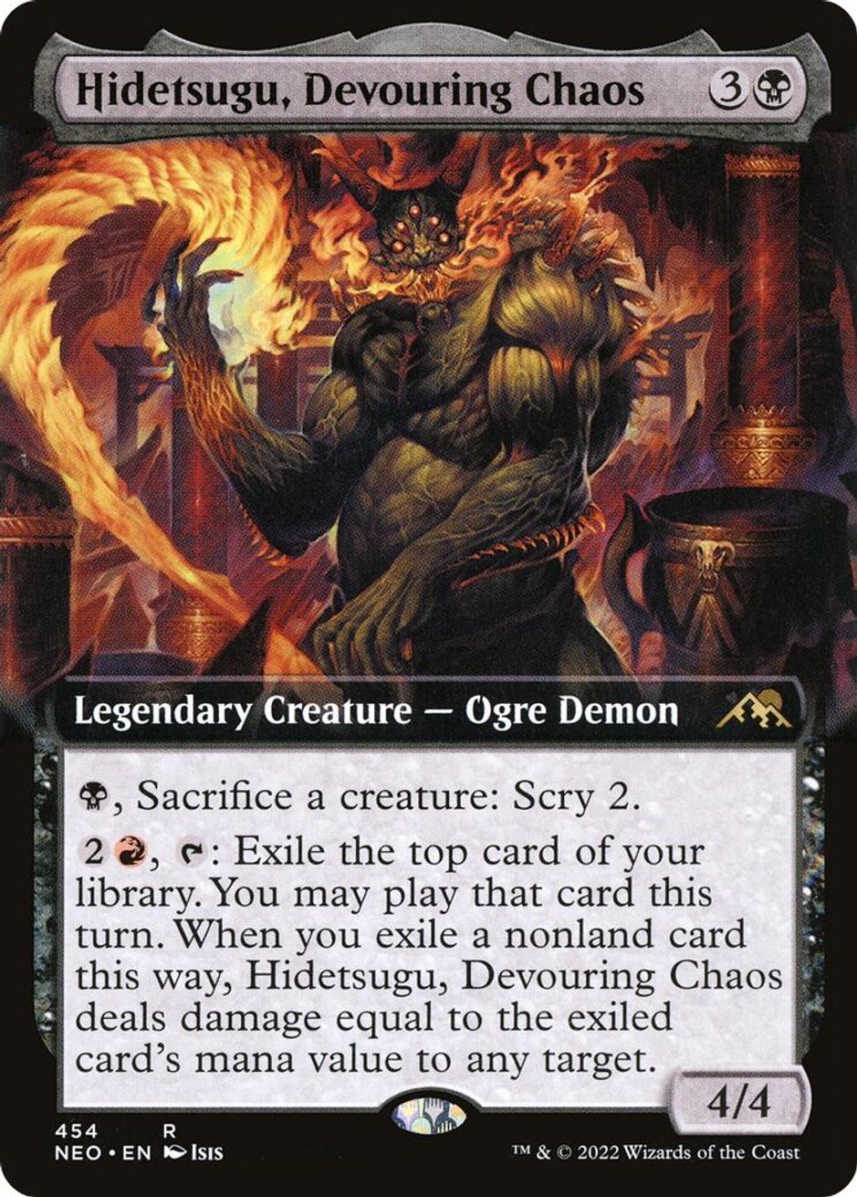 Hidetsugu, Devouring Chaos (Extended Art) - Kamigawa: Neon Dynasty ...