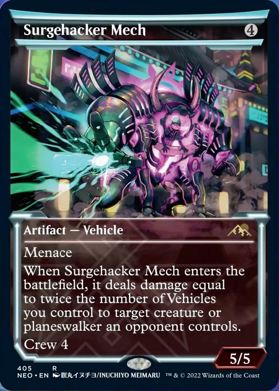 Surgehacker Mech (Showcase) - Kamigawa: Neon Dynasty - Magic: The Gathering