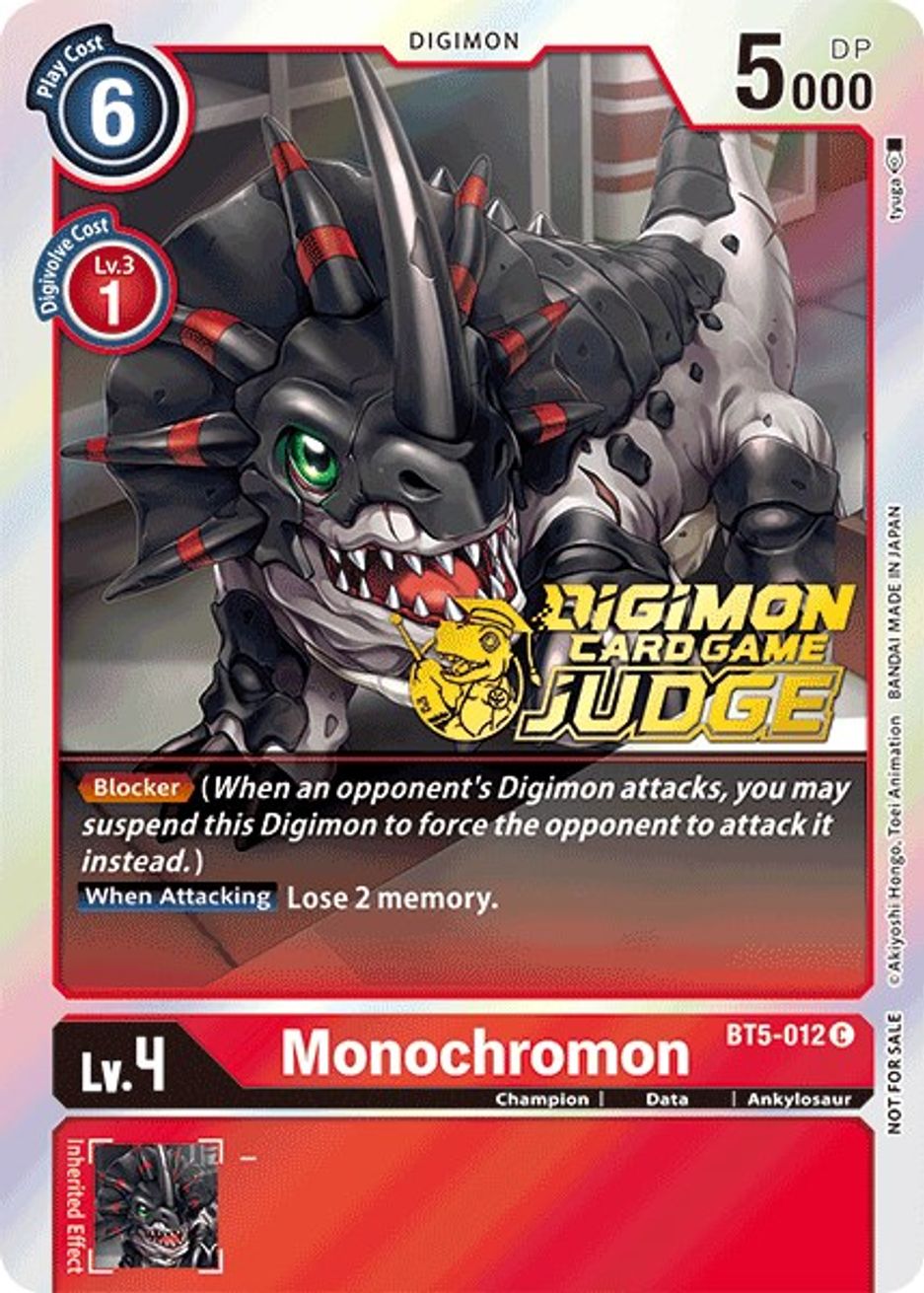 Monochromon (Judge Pack 1) - Battle of Omni - Digimon Card Game