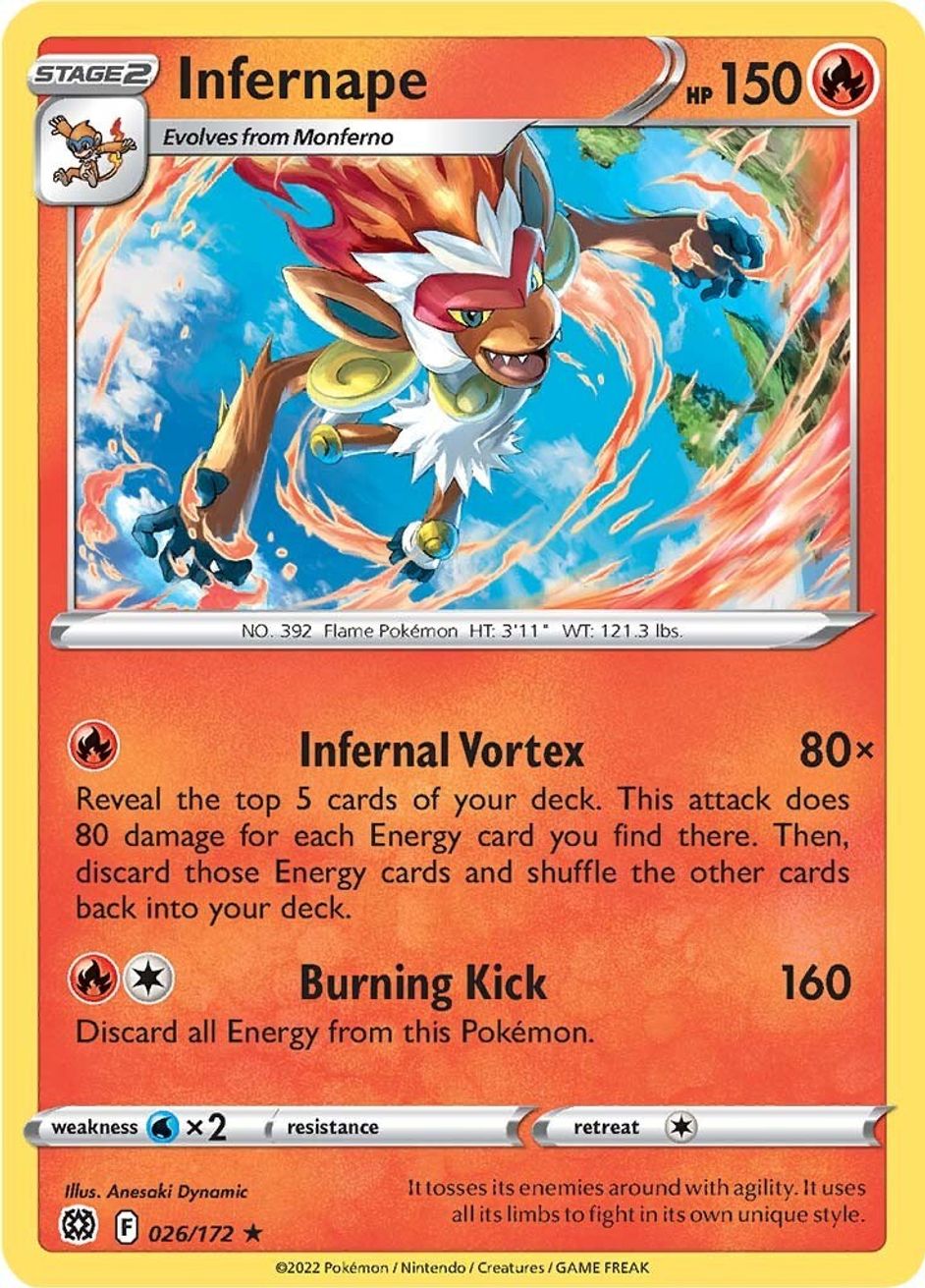 Infernape - 026/172 - Deck Exclusives - Pokemon