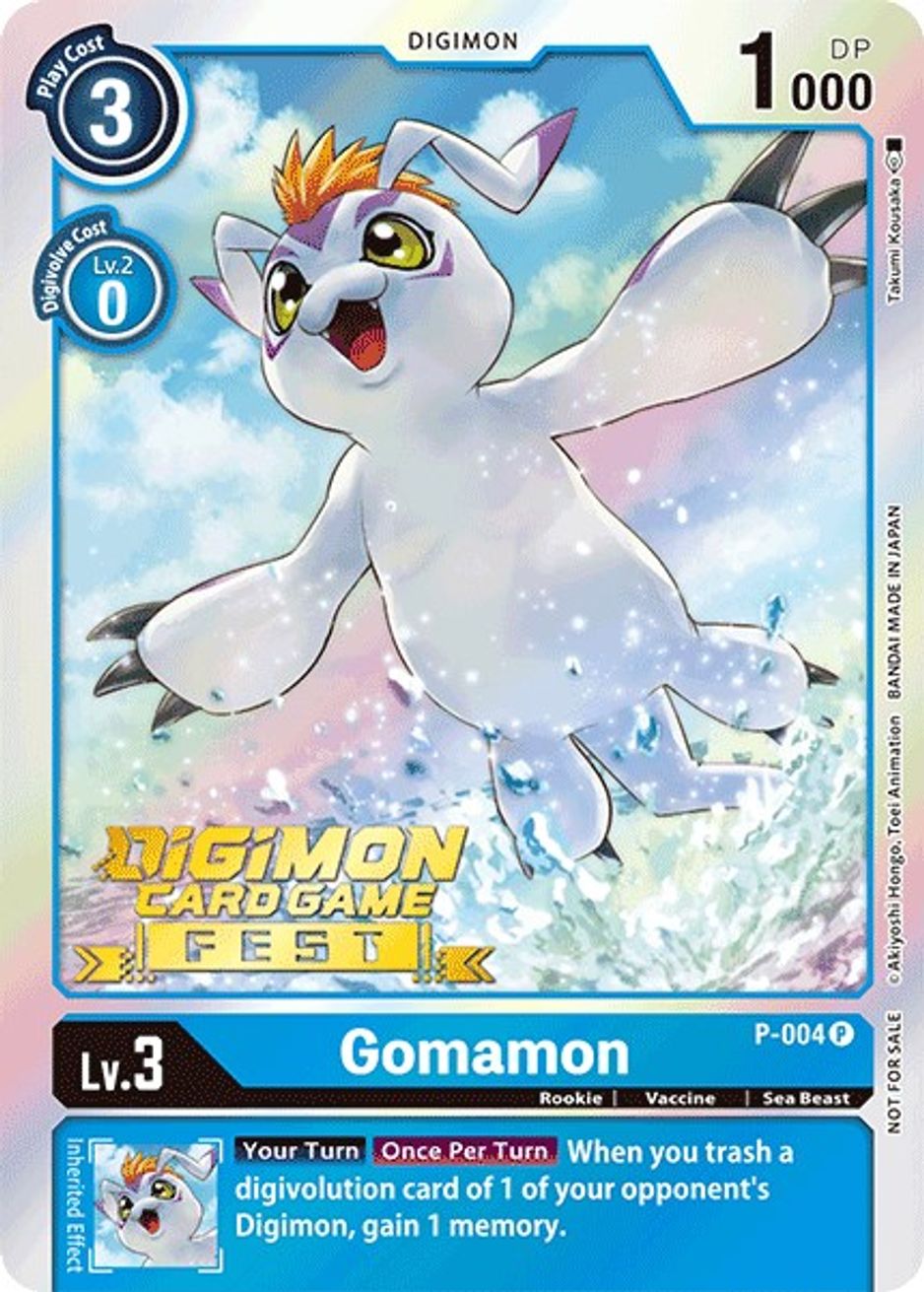 Gomamon - P-004 (Digimon Card Game Fest 2022) - Digimon Promotion Cards ...