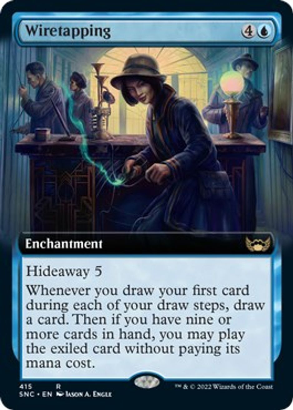 Wiretapping (Extended Art) - Streets of New Capenna - Magic: The Gathering