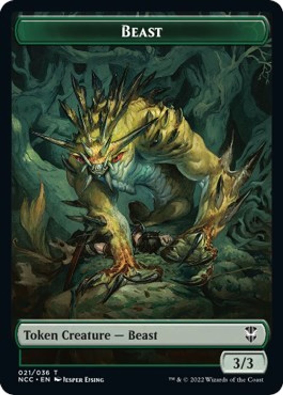 Beast // Saproling Double-sided Token - Commander: Streets of New ...