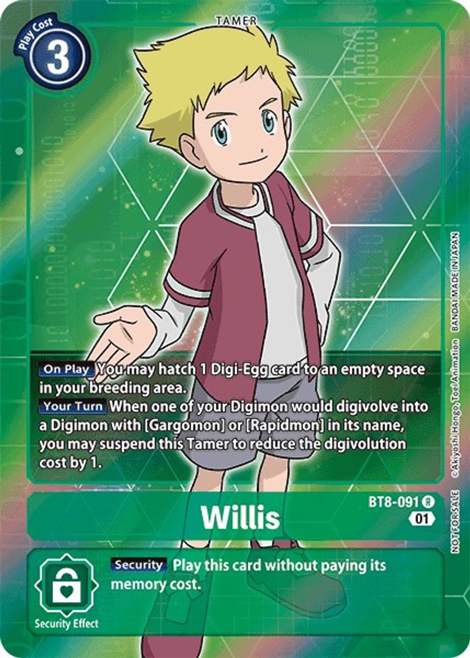 Willis (Box Topper) - New Awakening - Digimon Card Game