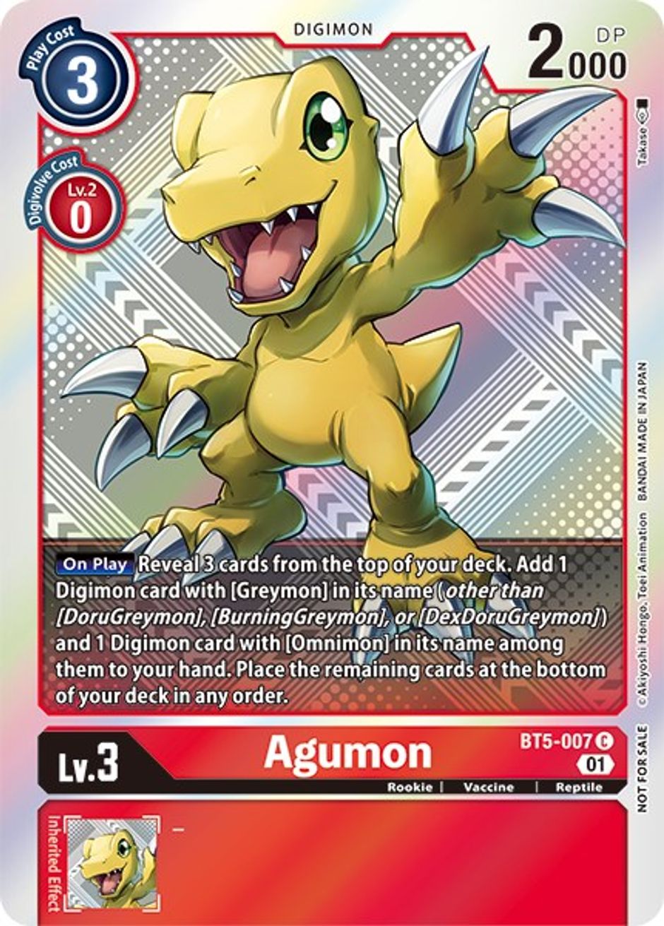 Agumon (New Awakening Pre-Release Tournament Winner Card) - New ...