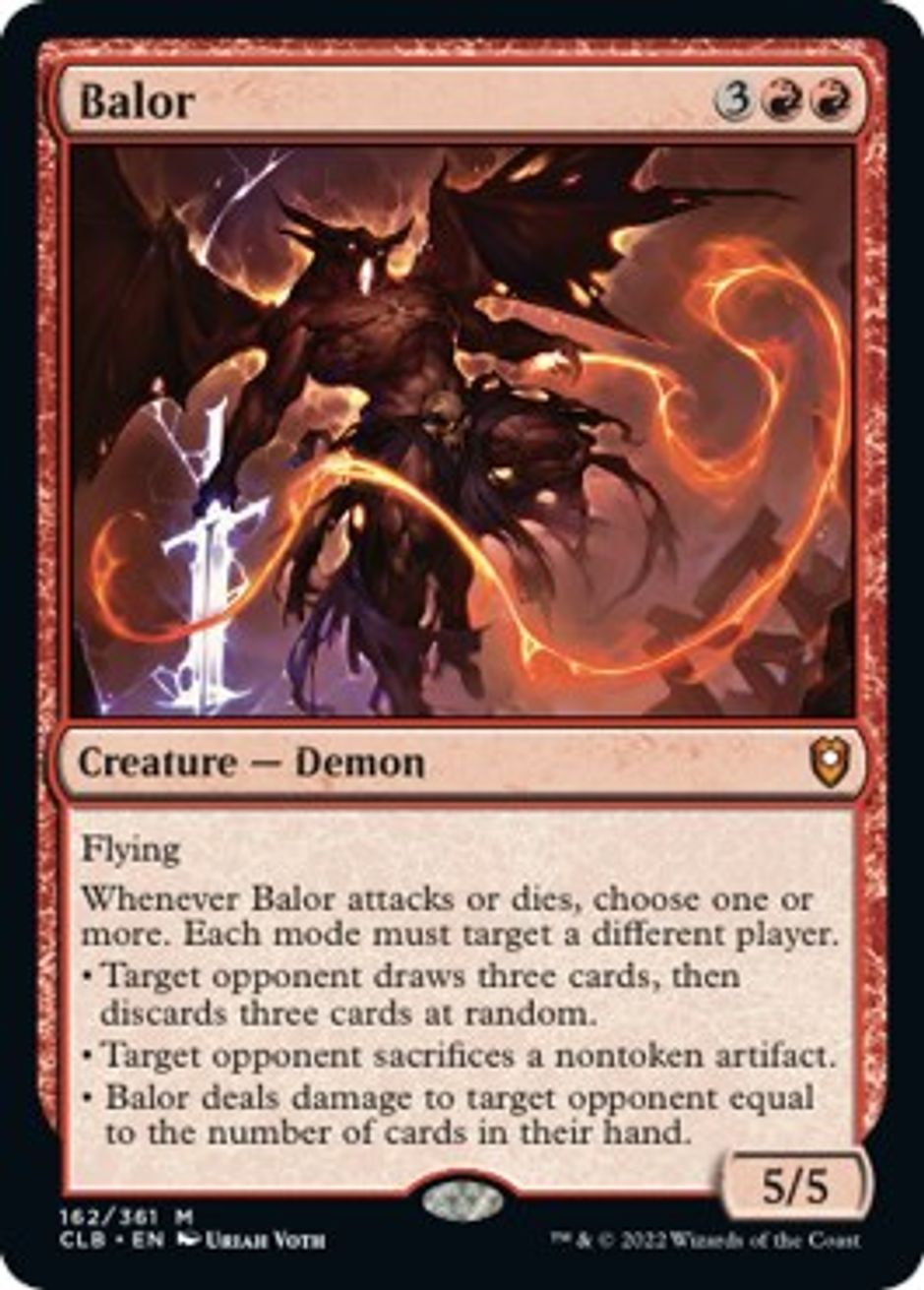 Balor Commander Legends Battle For Baldurs Gate Magic The Gathering
