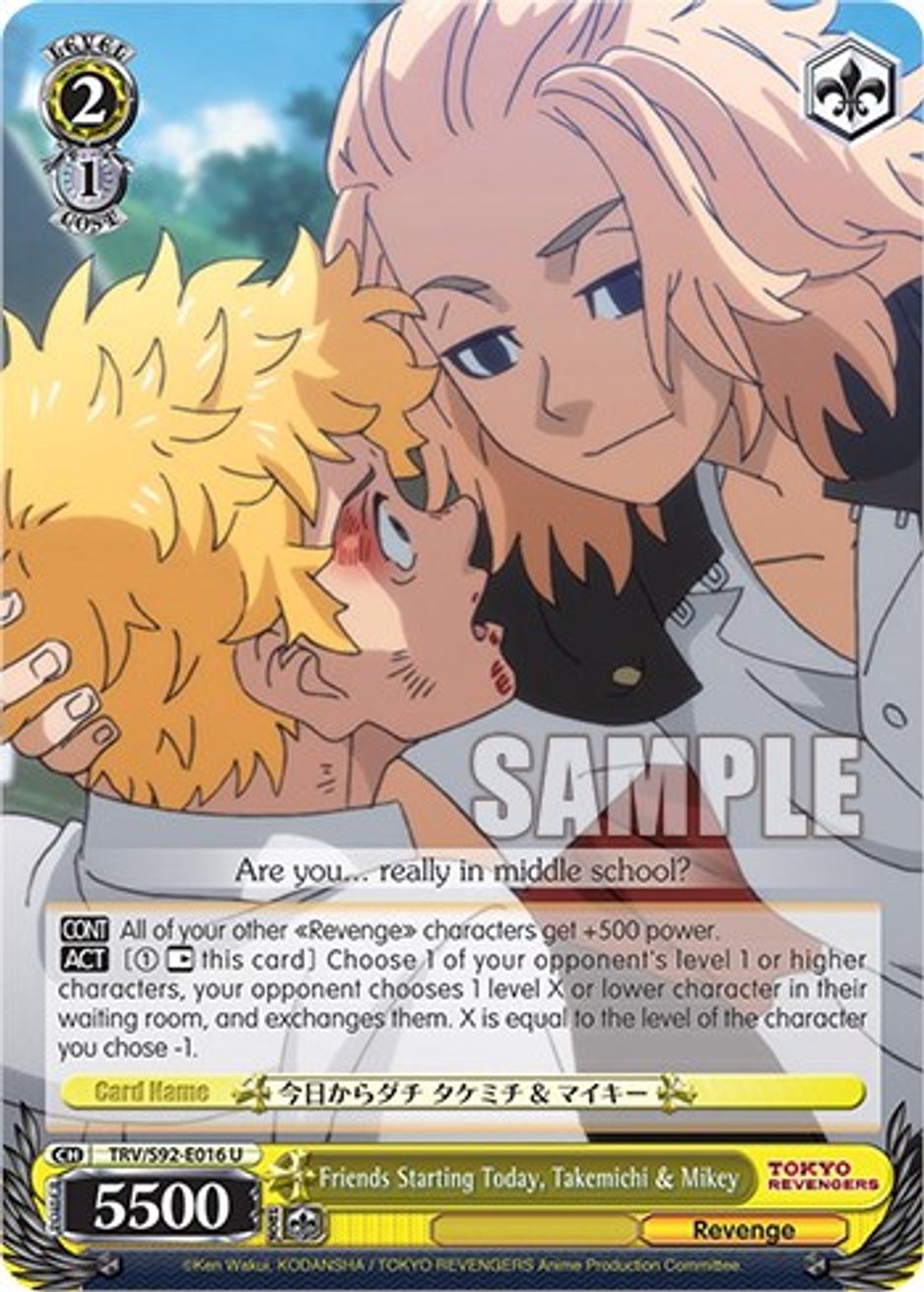 Friends Starting Today, Takemichi & Mikey - Tokyo Revengers - Weiss Schwarz