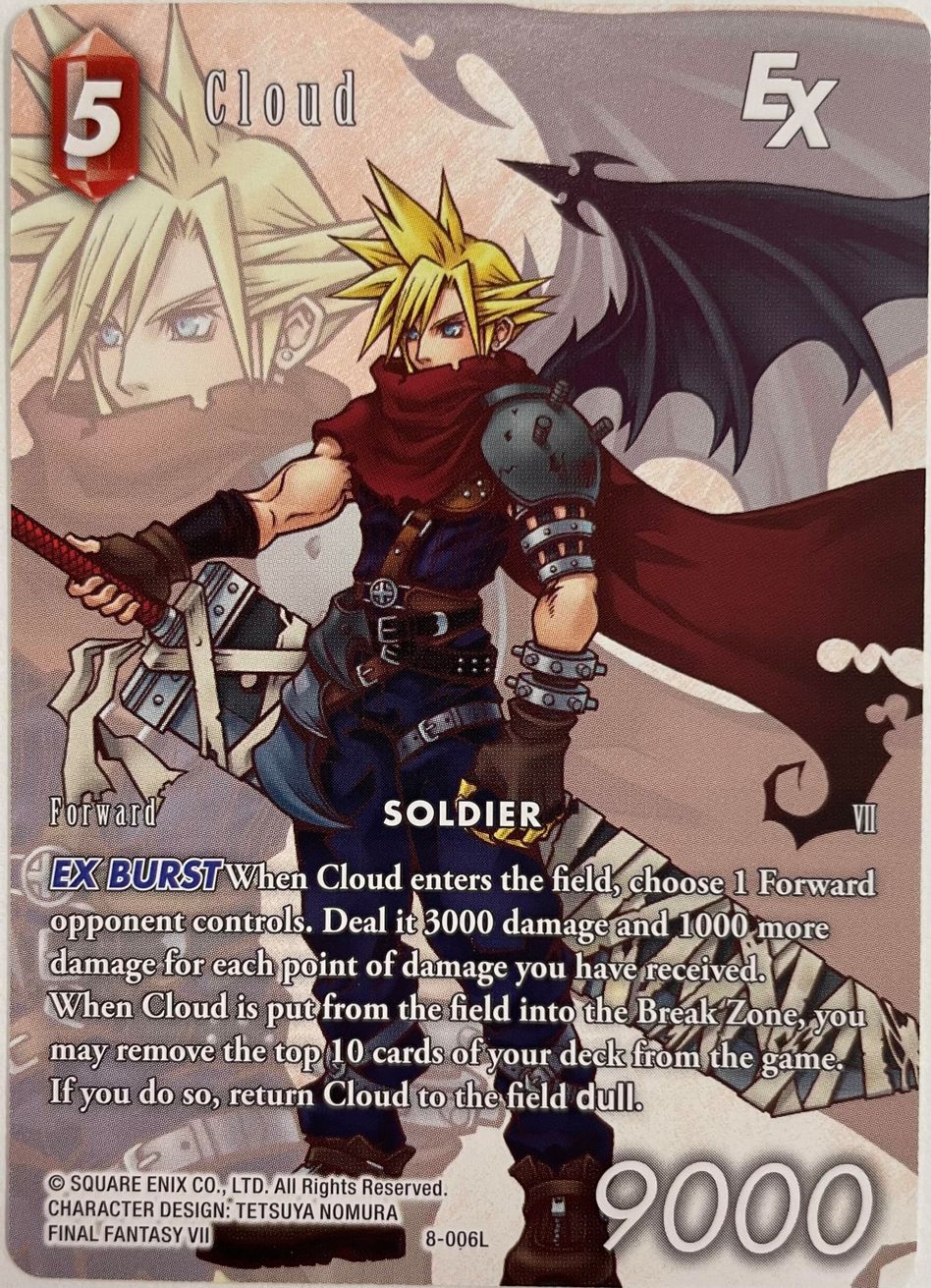Cloud EX (Full Art Reprint) - Crystal Dominion - Final Fantasy TCG