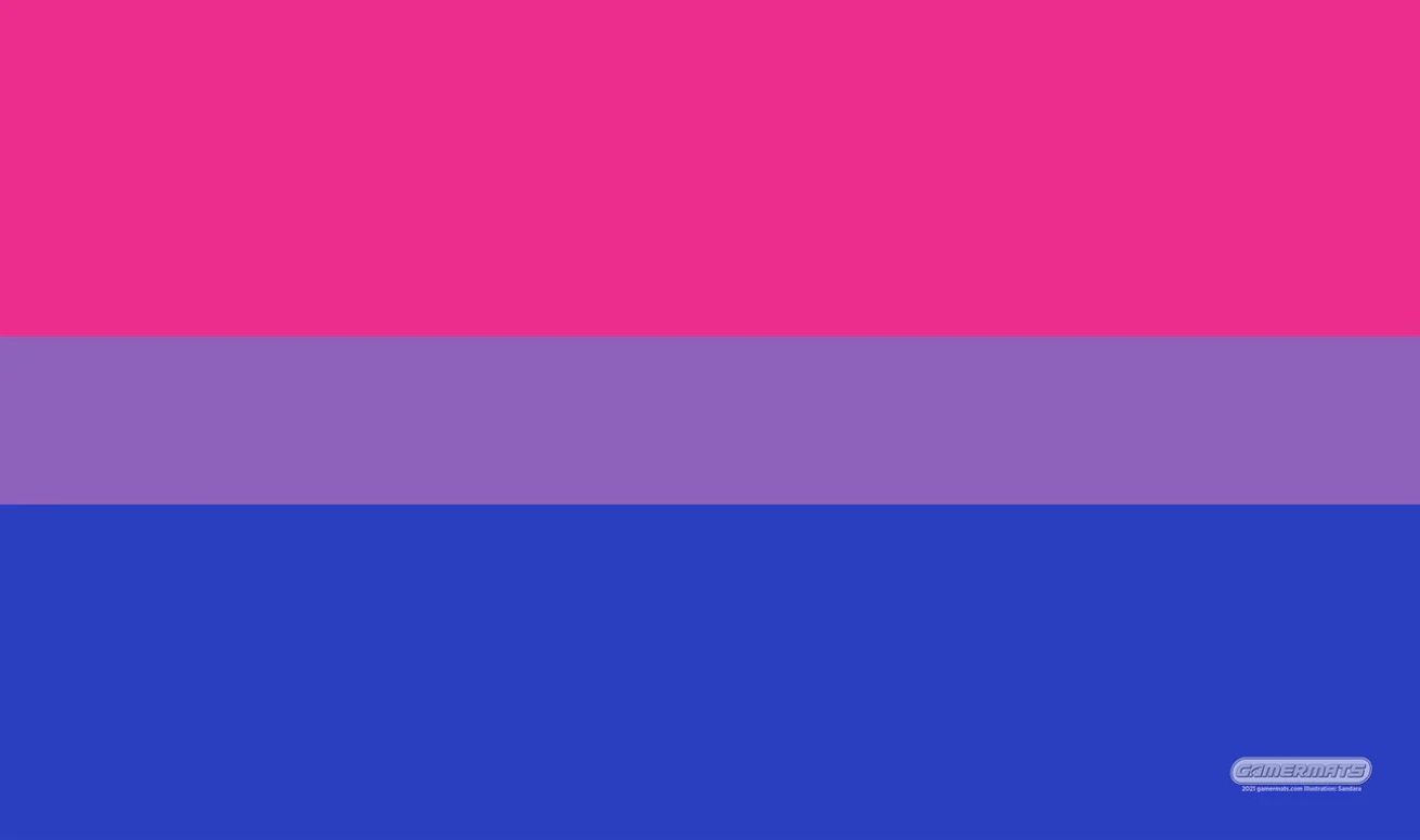 GamerMats Playmat - Bisexual Pride Flag (Premium White Stitched ...