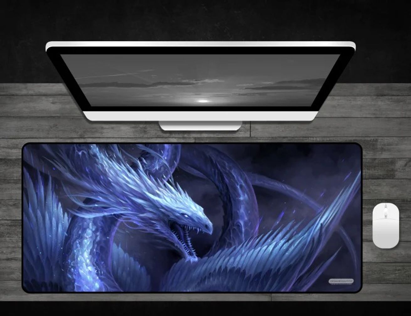 Blue Crystal Dragon - Deskmat - GamerMats Playmats - Playmats