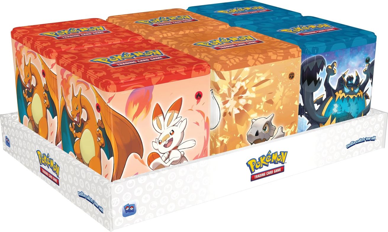 Pokemon Stacking Tins: Fighting-Fire-Darkness Display - SWSH11: Lost ...