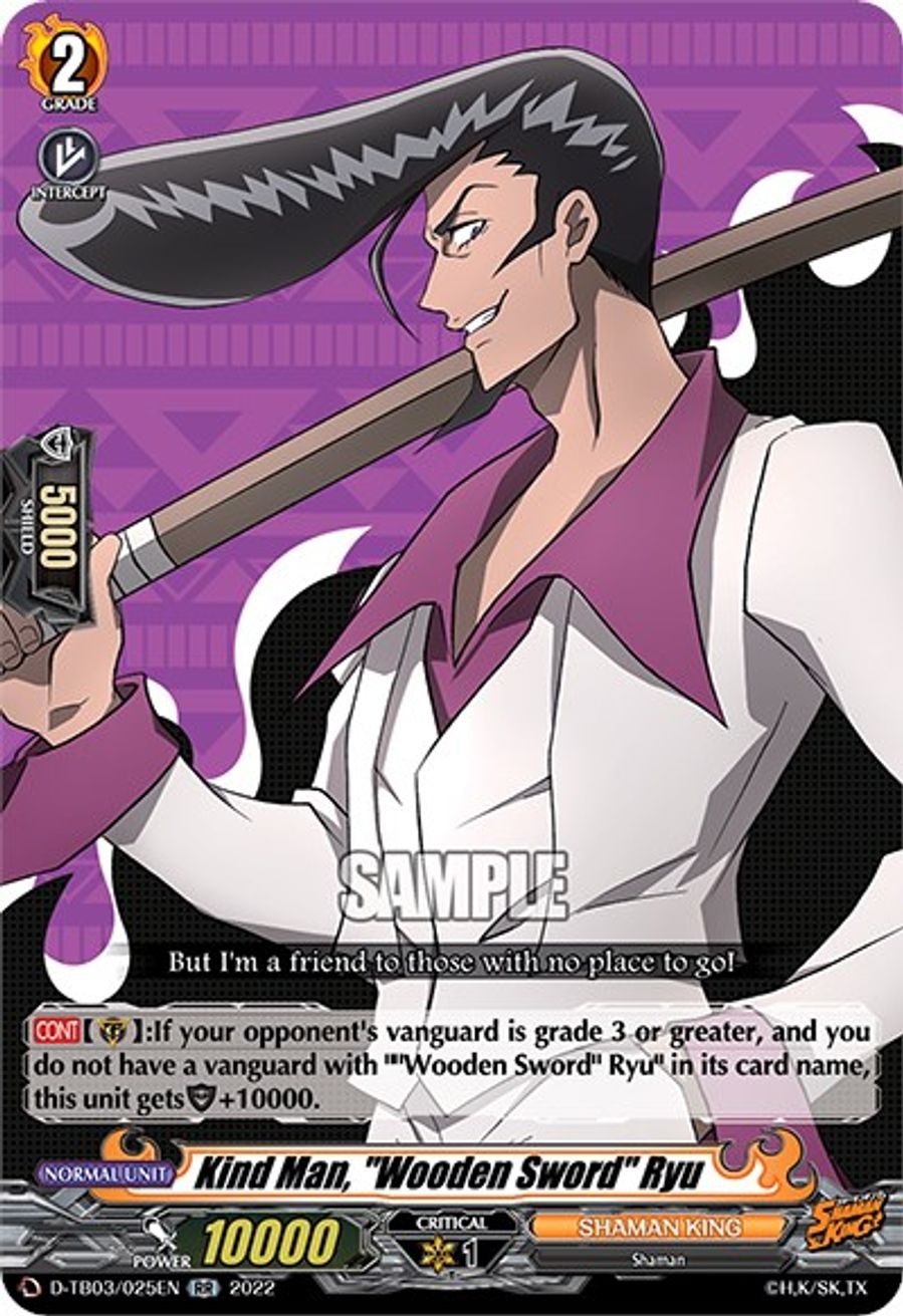 Kind Man, "Wooden Sword" Ryu - D-TB03: Shaman King - Cardfight Vanguard