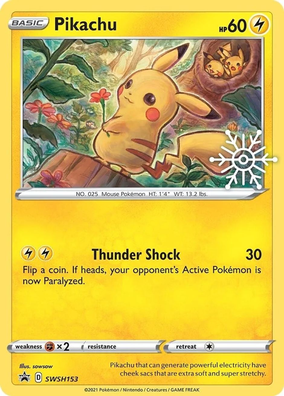 Pikachu - SWSH153 (Holiday Calendar) - SWSH: Sword & Shield Promo Cards ...