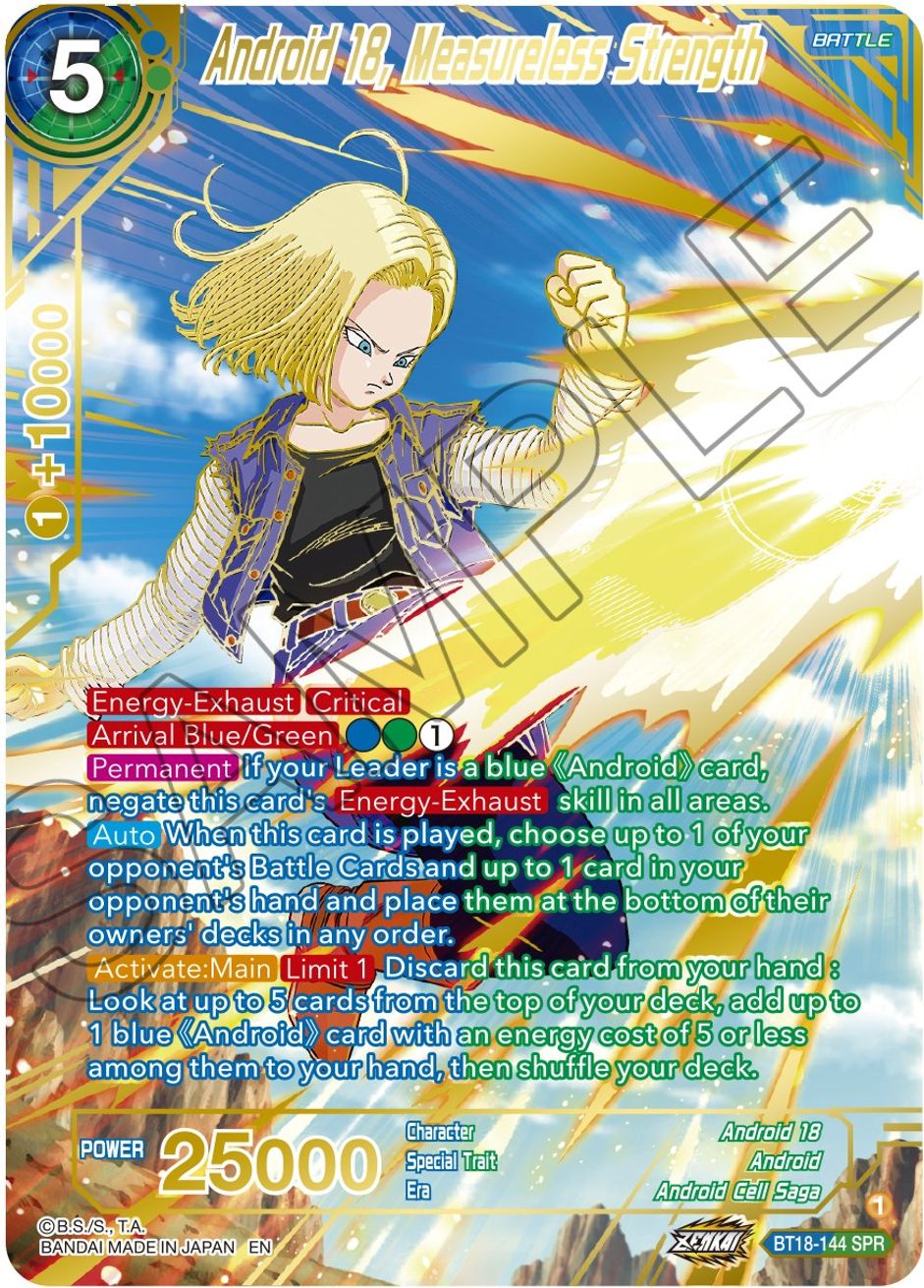 Android 18, Measureless Strength (SPR) - Dawn of the Z-Legends - Dragon ...