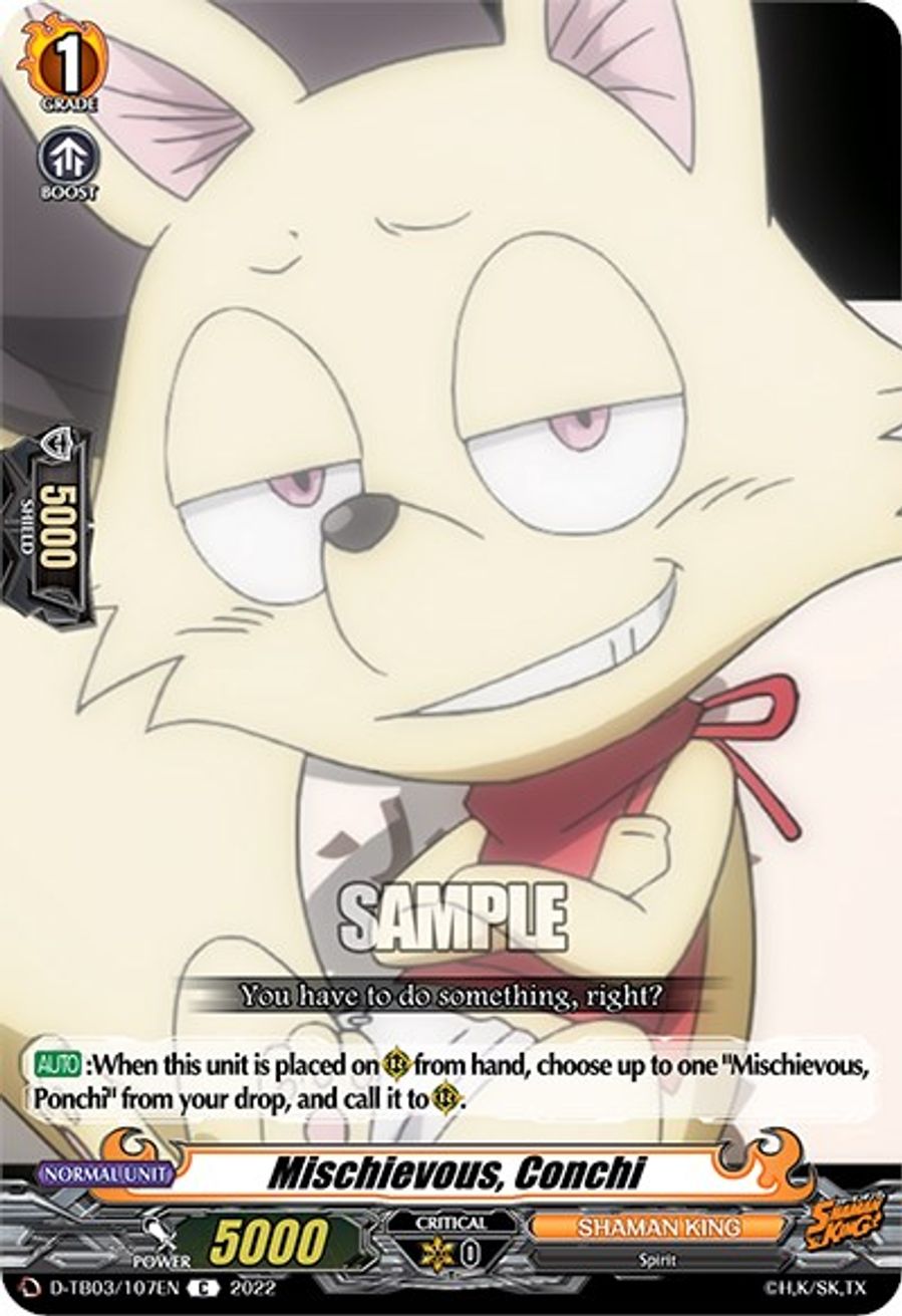 Mischievous, Conchi - D-TB03: Shaman King - Cardfight Vanguard