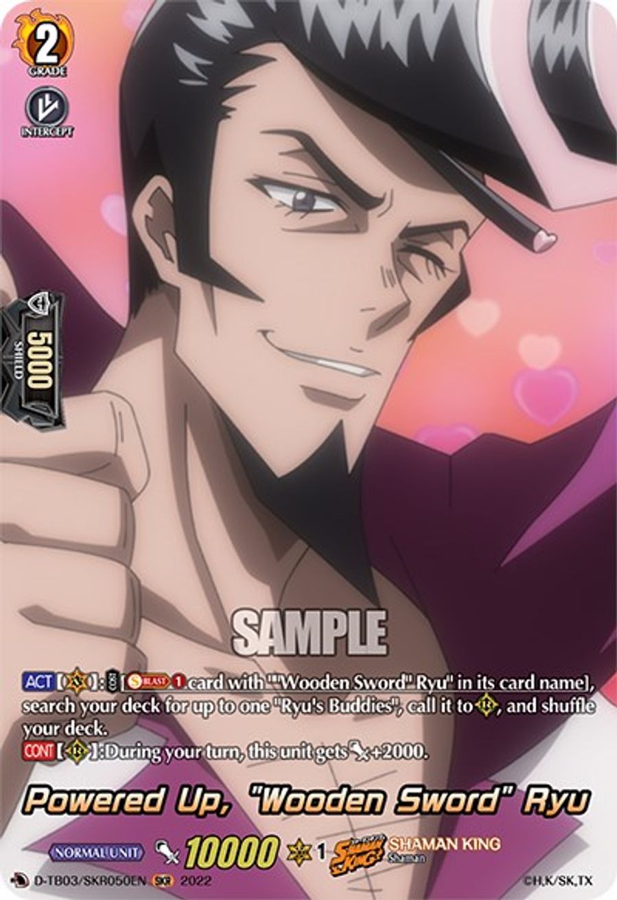 Powered Up, "Wooden Sword" Ryu (SKR) - D-TB03: Shaman King - Cardfight ...