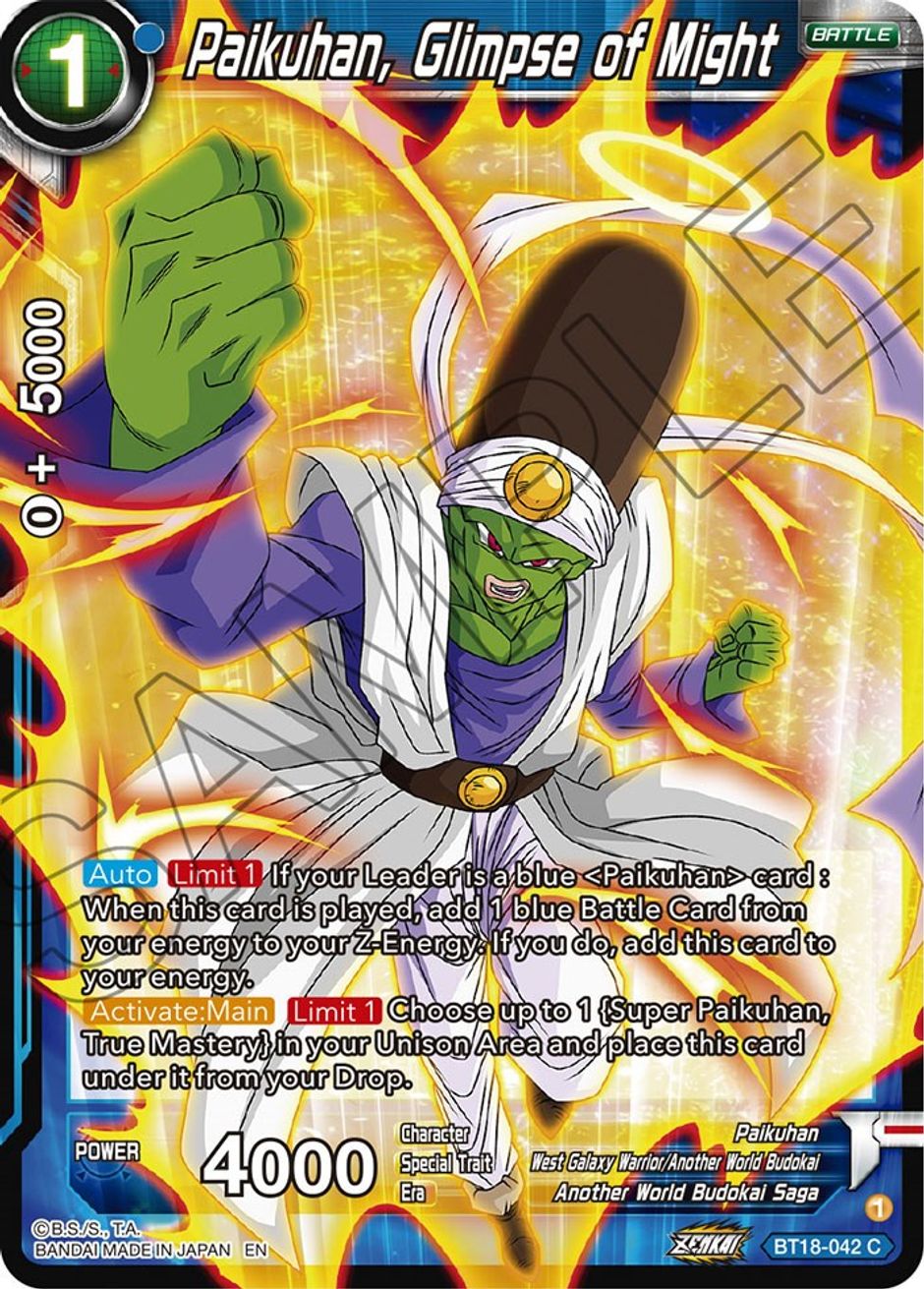 Paikuhan, Glimpse of Might - Dawn of the Z-Legends - Dragon Ball Super ...