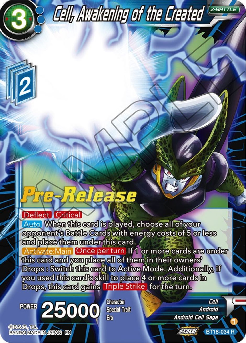 Cell, Awakening of the Created - Dawn of the Z-Legends Pre-Release ...