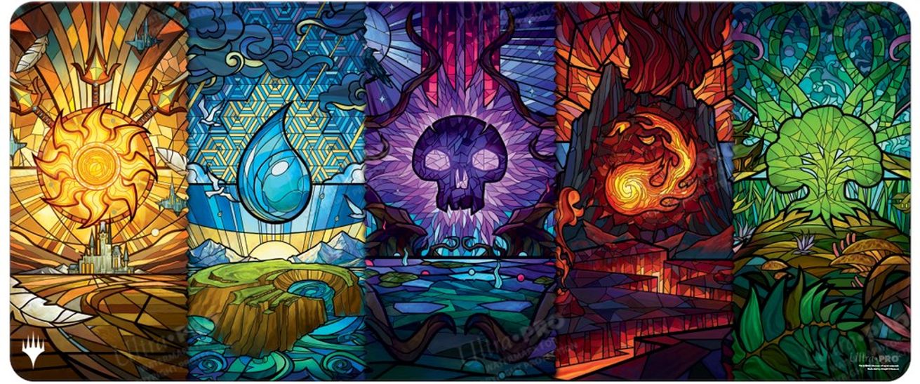 Dominaria United Stained Glass Land Medley Playmat for Magic: The ...