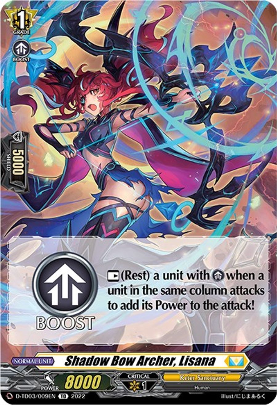 Shadow Bow Archer, Lisana - D-TD03: Raika Koshiba -Skyfall Executors- - Cardfight Vanguard