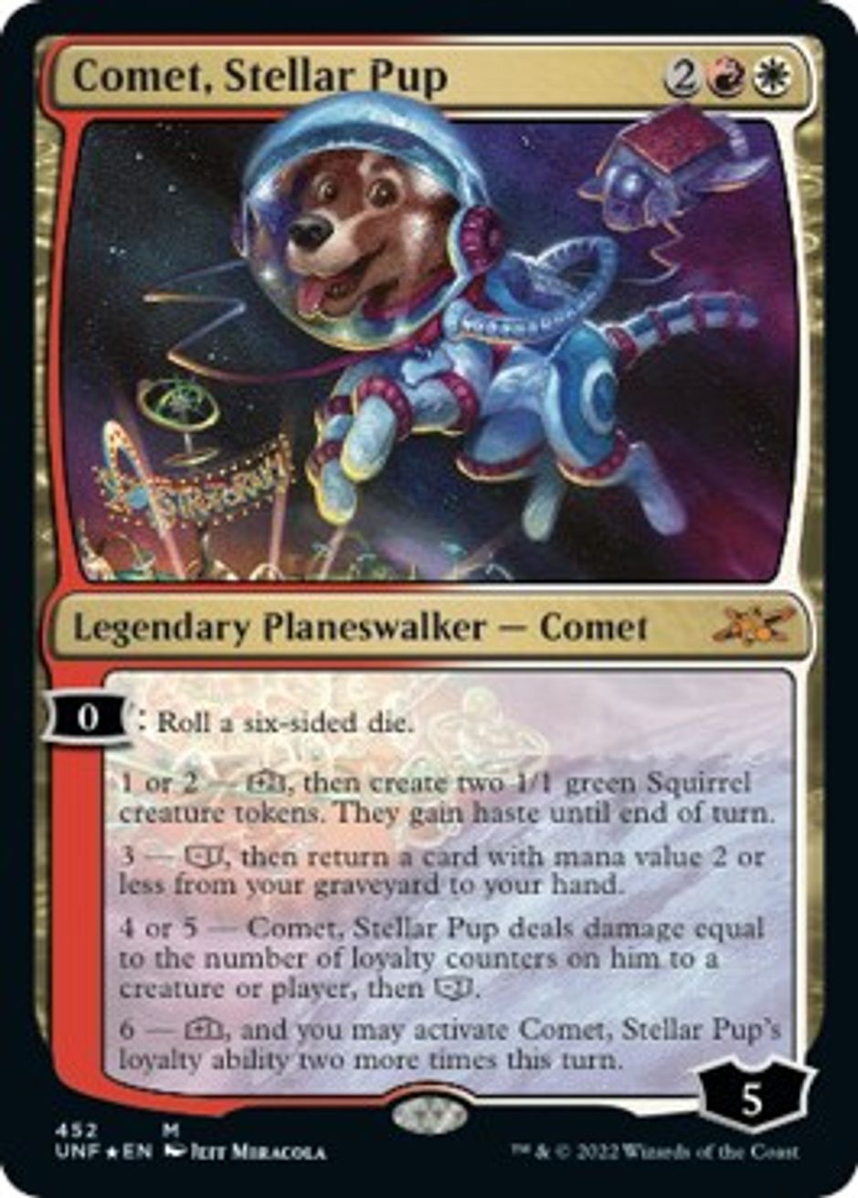 Comet, Stellar Pup (Galaxy Foil) - Unfinity - Magic: The Gathering