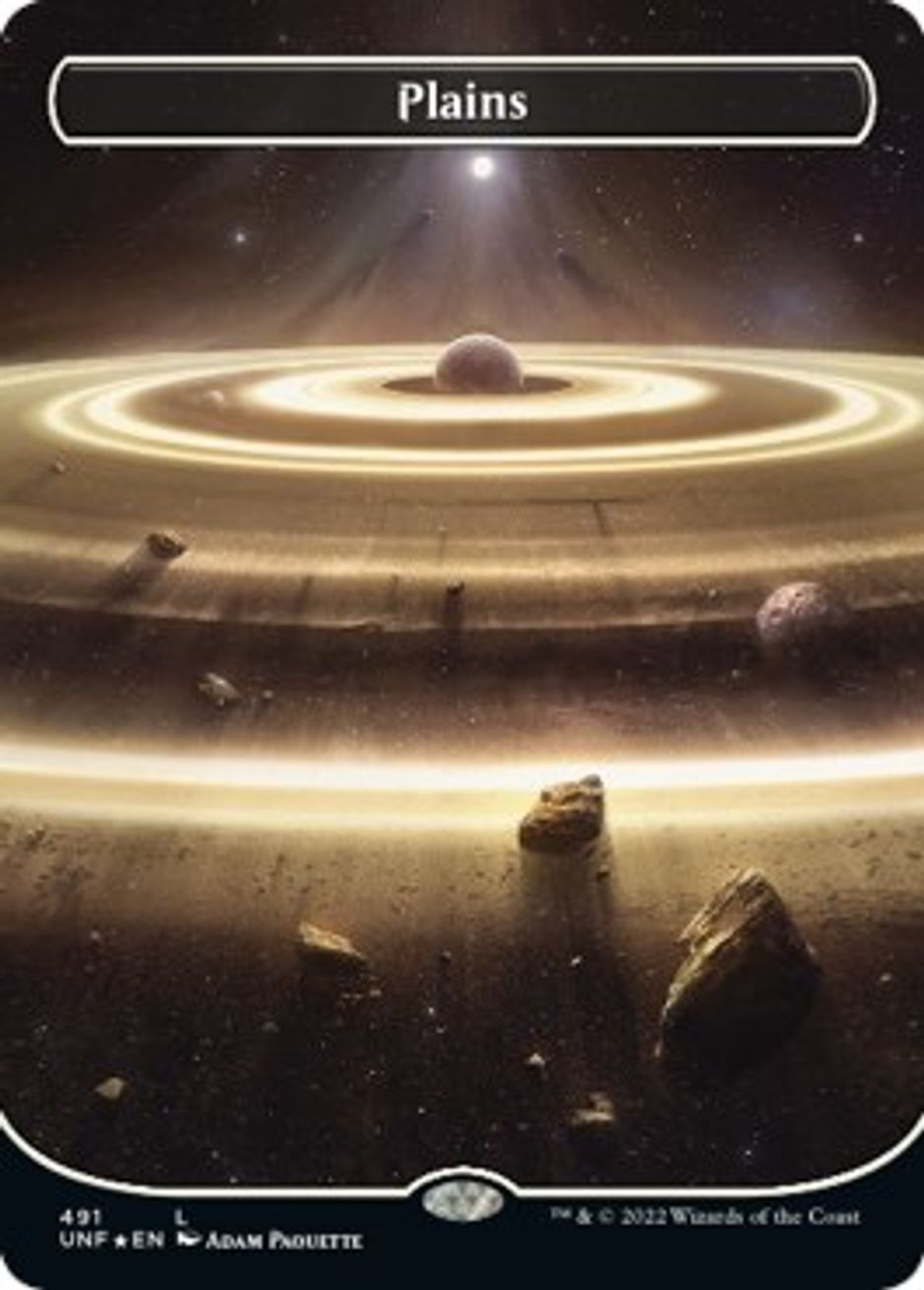 Plains (491) (Borderless) (Galaxy Foil) - Unfinity - Magic: The Gathering