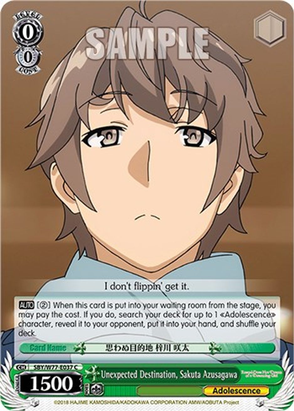 Unexpected Destination, Sakuta Azusagawa - Rascal Does Not Dream of a ...