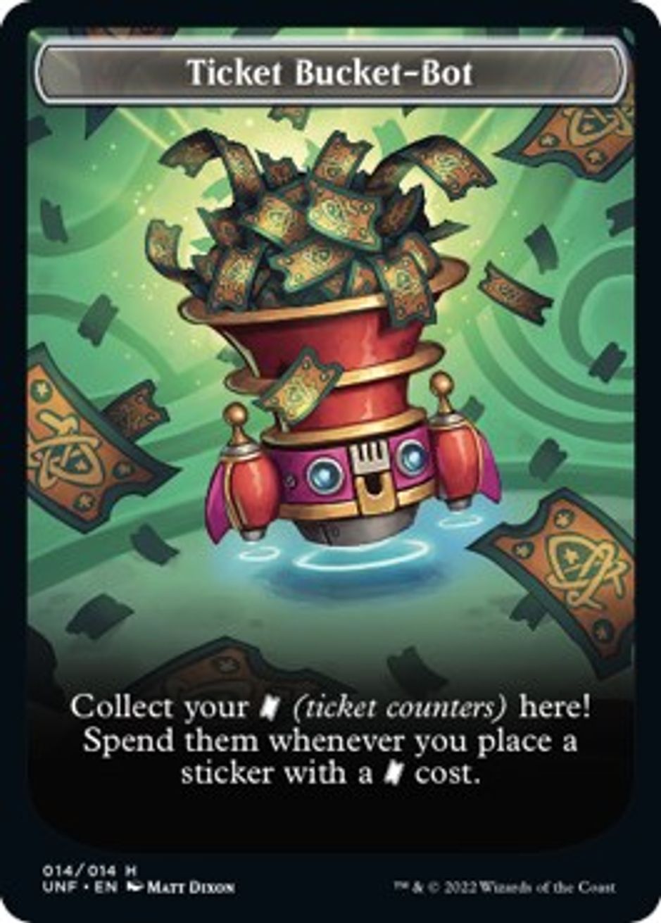 Ticket Bucket-Bot Token - Unfinity - Magic: The Gathering
