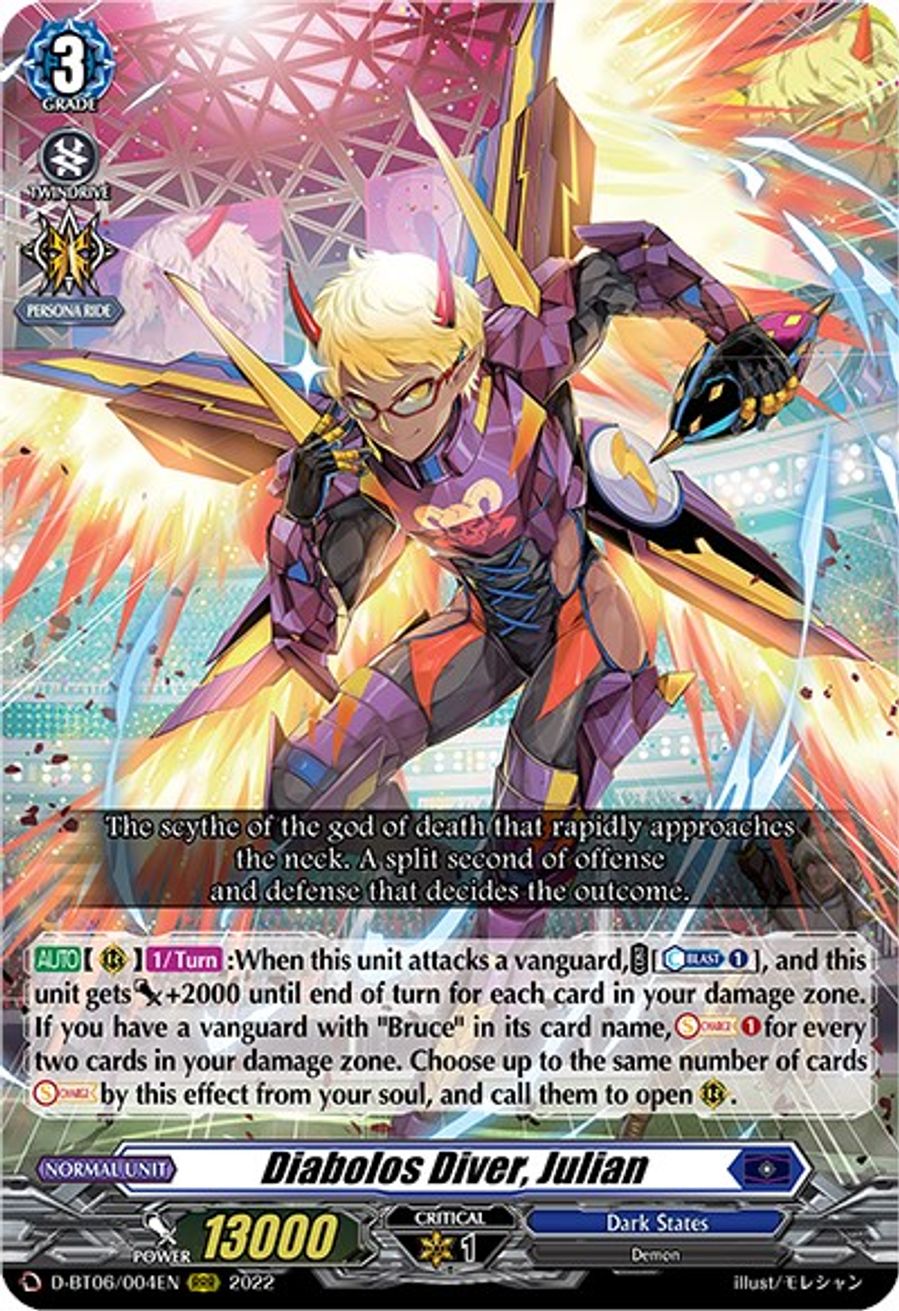 Diabolos Diver, Julian - Blazing Dragon Reborn - Cardfight Vanguard