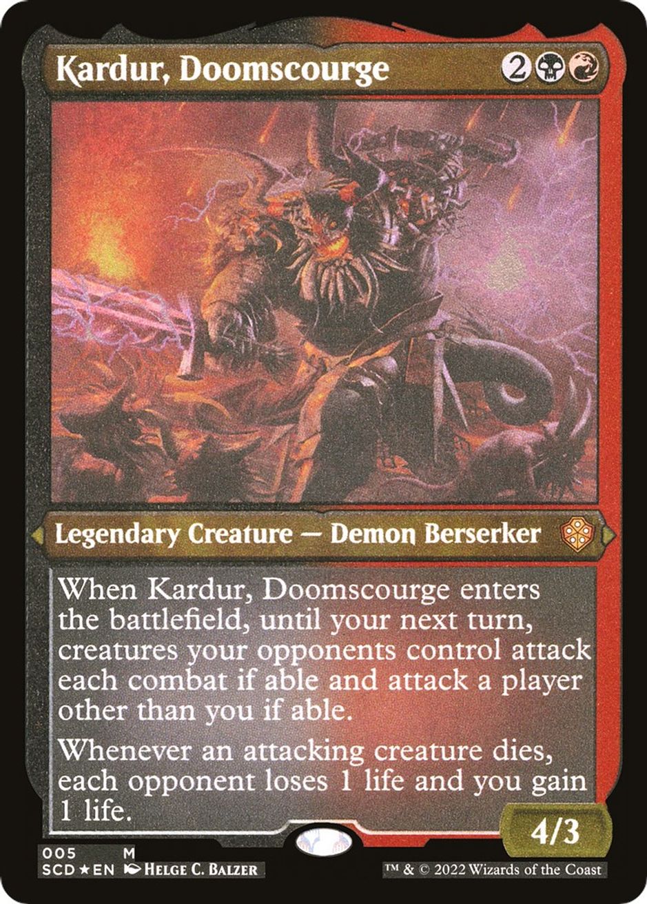 Kardur, Doomscourge (Foil Etched) - Starter Commander Decks - Magic ...
