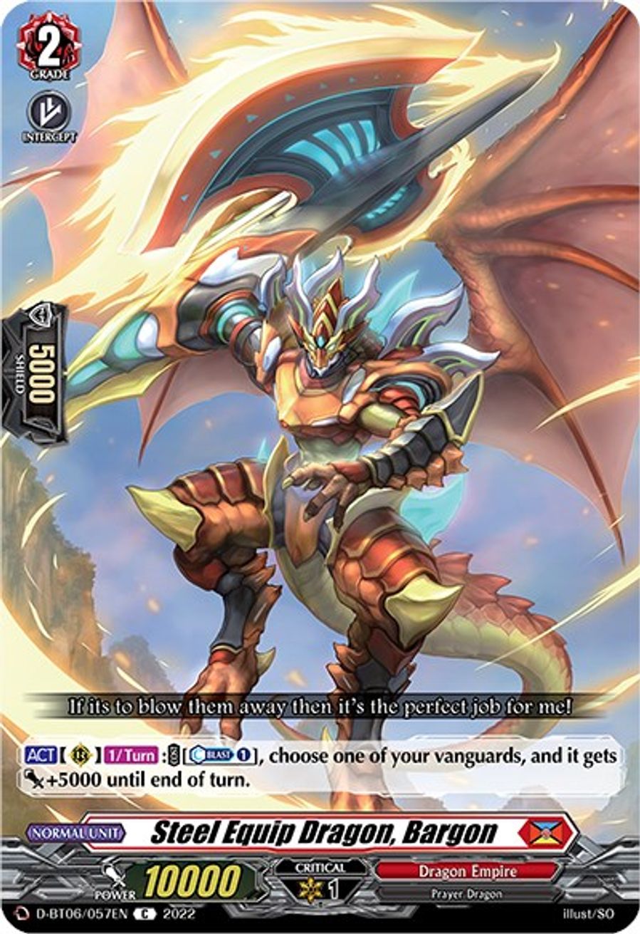Steel Equip Dragon, Bargon - Blazing Dragon Reborn - Cardfight Vanguard