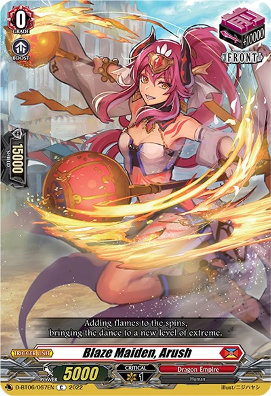 Blaze Maiden, Arush - Blazing Dragon Reborn - Cardfight Vanguard