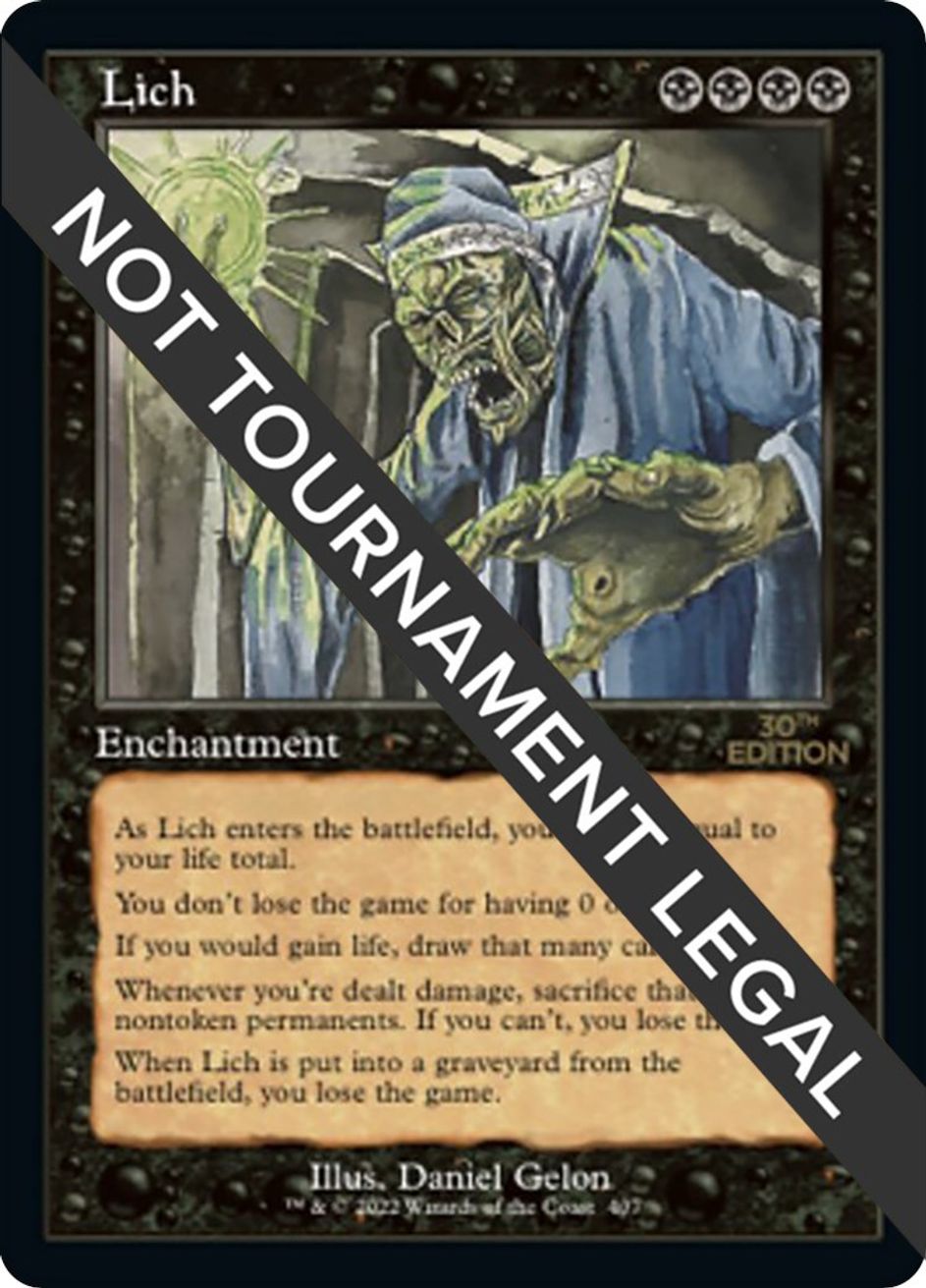 Lich (Retro Frame) - 30th Anniversary Edition - Magic: The Gathering