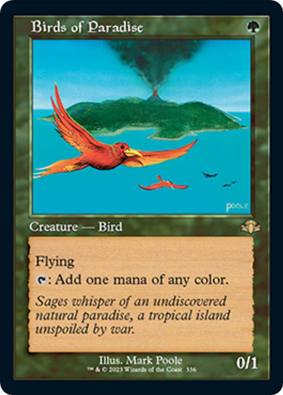 Birds of Paradise (Retro Frame) - Dominaria Remastered - Magic: The Gathering